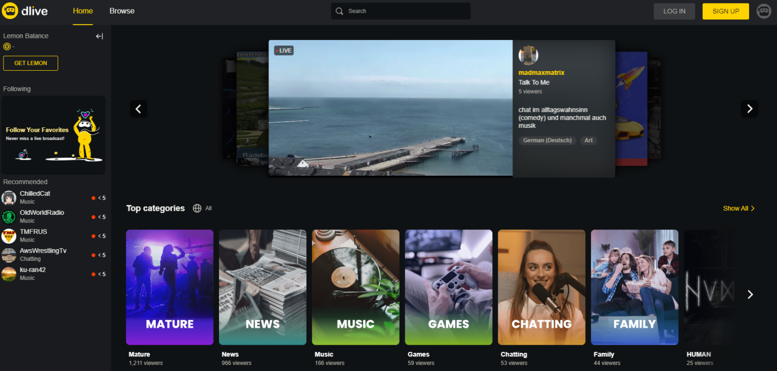 Dlive - Streamtechnik