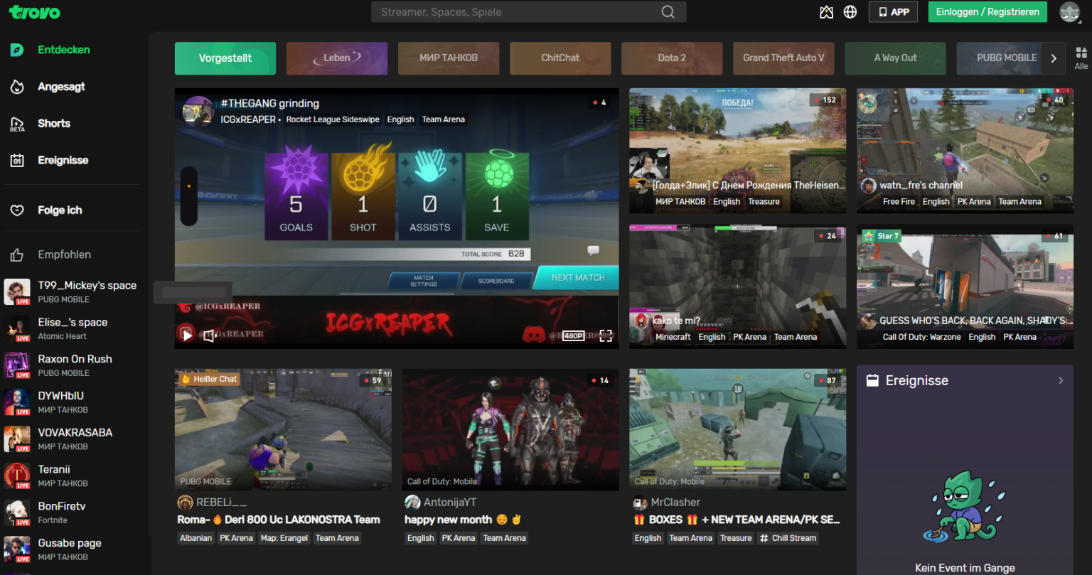 Trovo - Streamtechnik